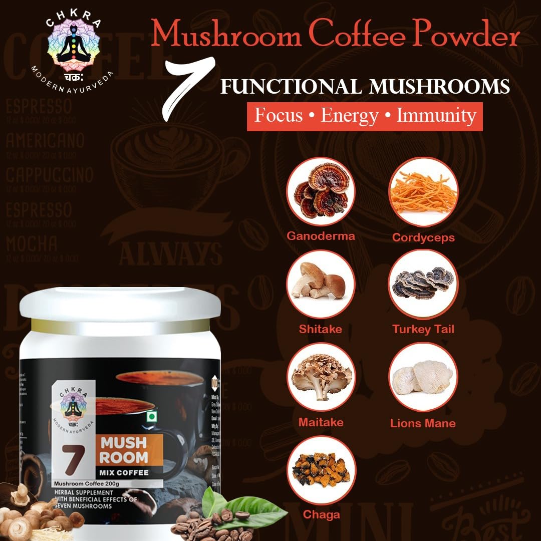 natural coffee alternative with mushrooms