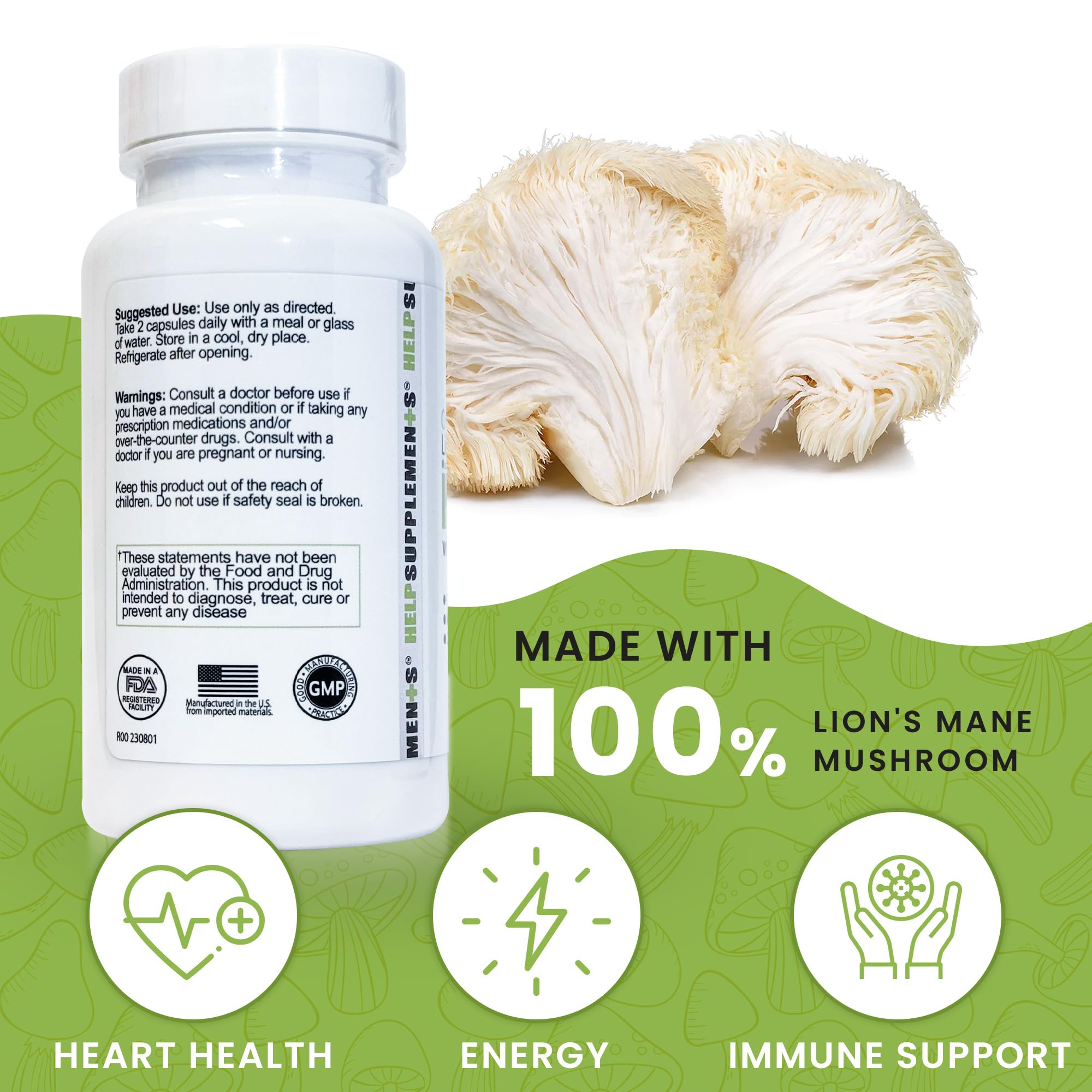 Natural cognitive booster Lion's Mane mushrooms