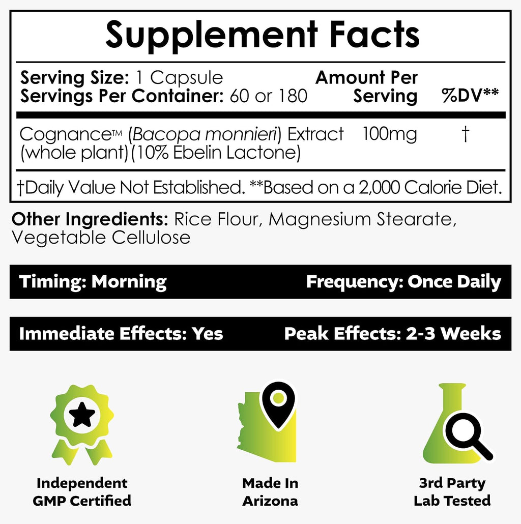 Natural cognitive enhancer Bacopa