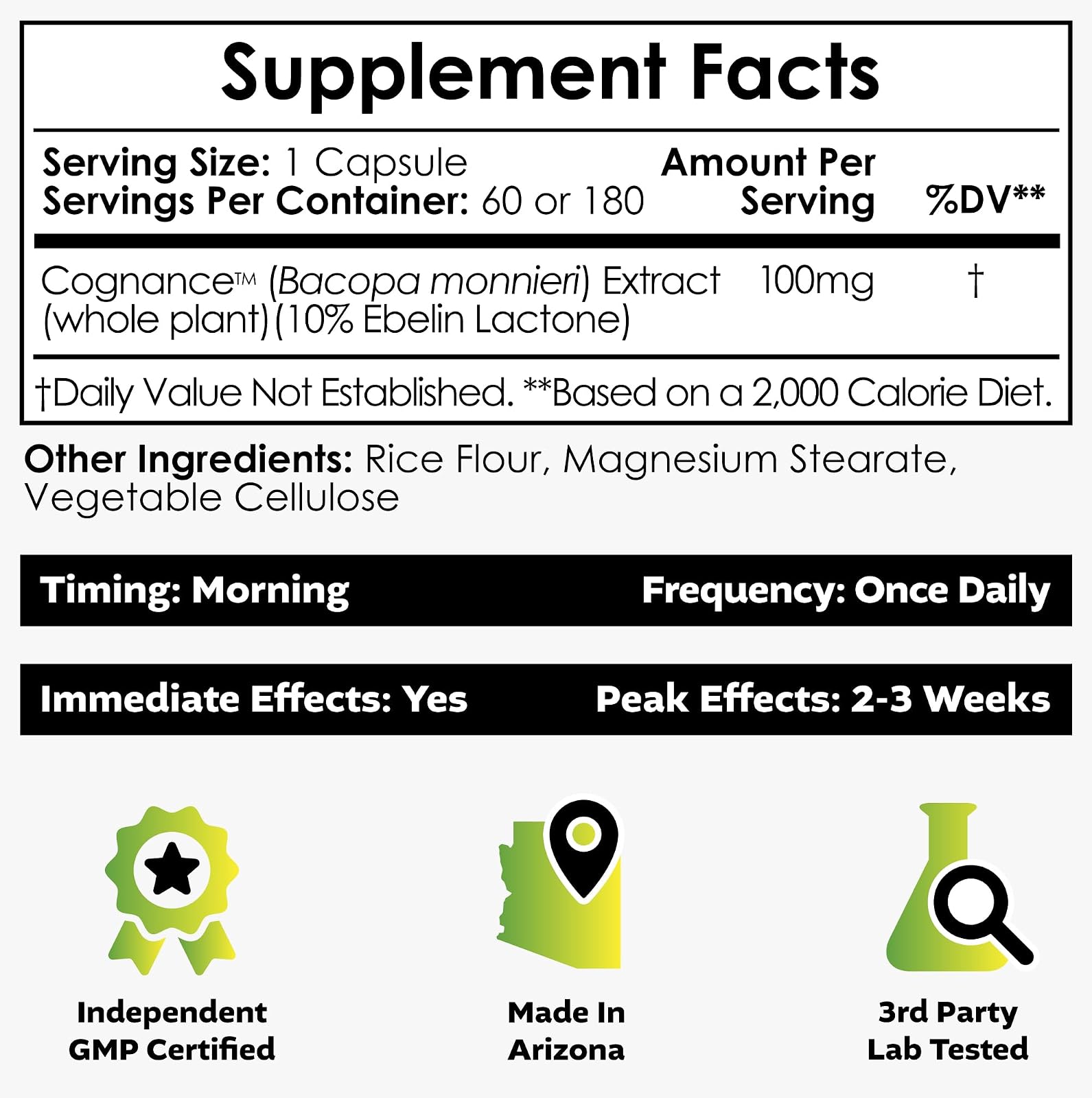 Natural cognitive enhancer Bacopa