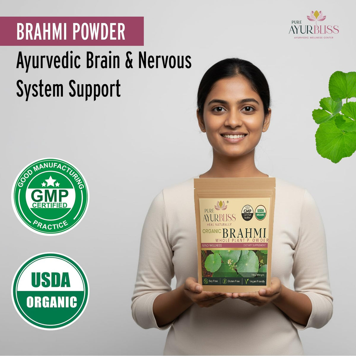 Natural cognitive enhancer Brahmi powder