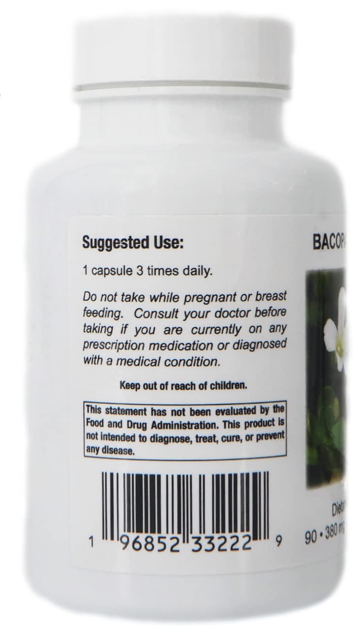 Natural cognitive support Bacopa capsules