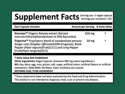 natural cognitive support bacopa monnieri