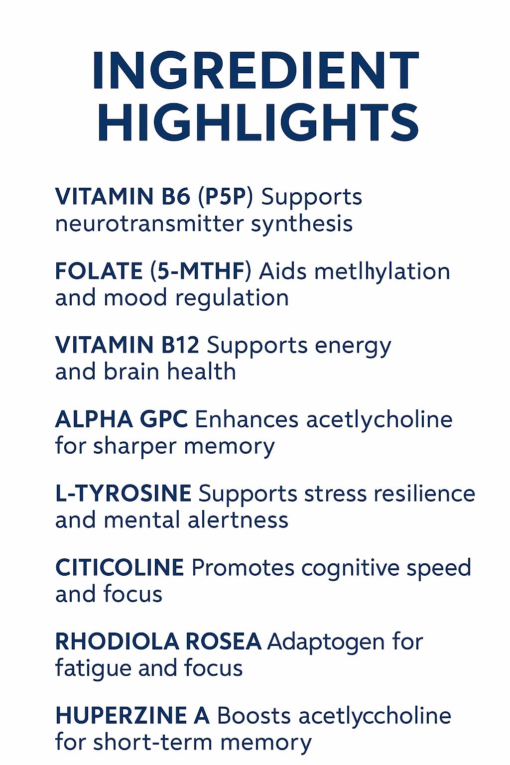 Natural cognitive support for daily use