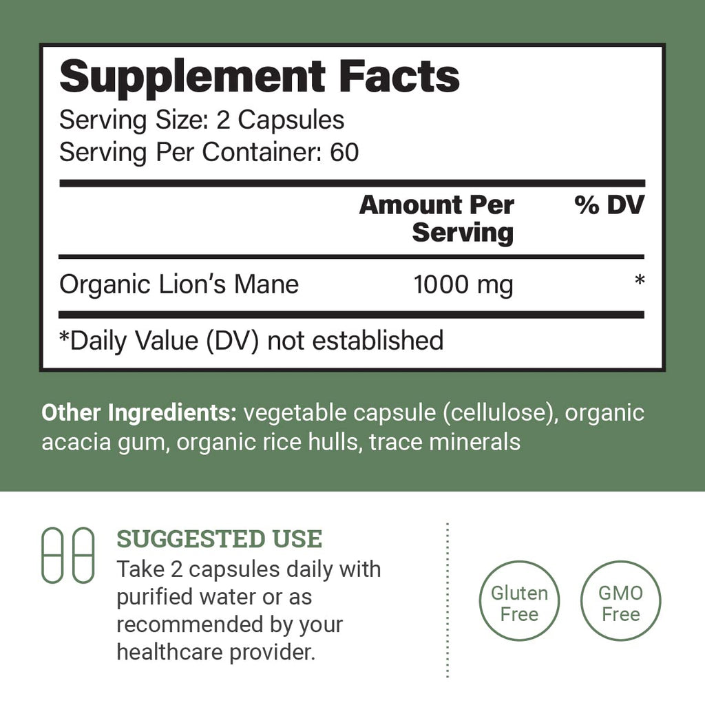 natural cognitive support lion's mane