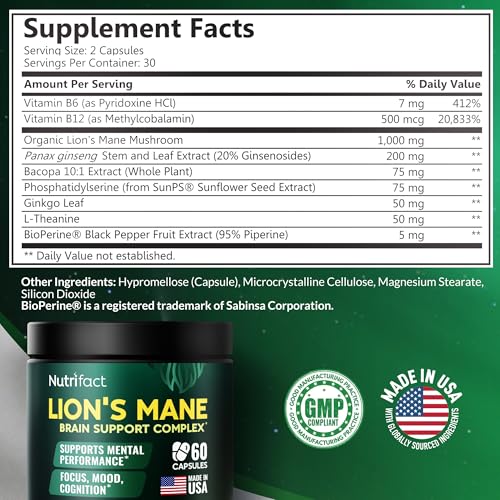 Natural cognitive support Lion's Mane