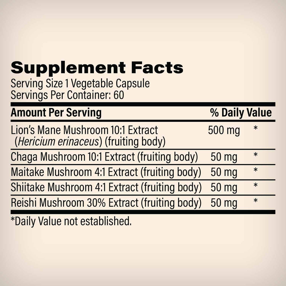 Natural cognitive support Lion's Mane