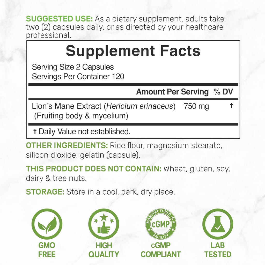 natural cognitive support lion's mane