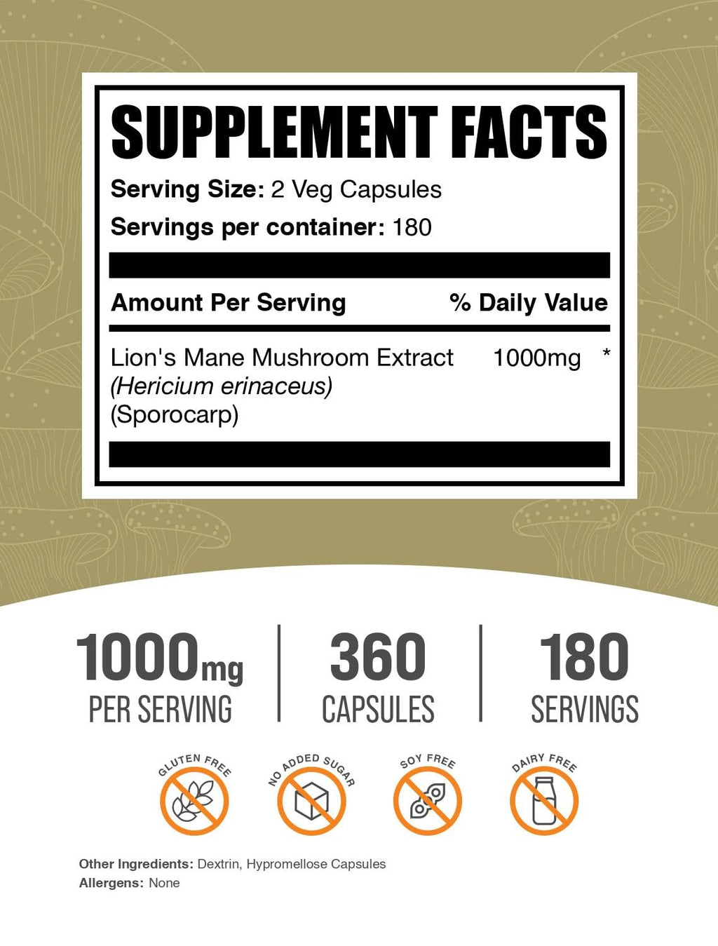 natural cognitive support with lion's mane