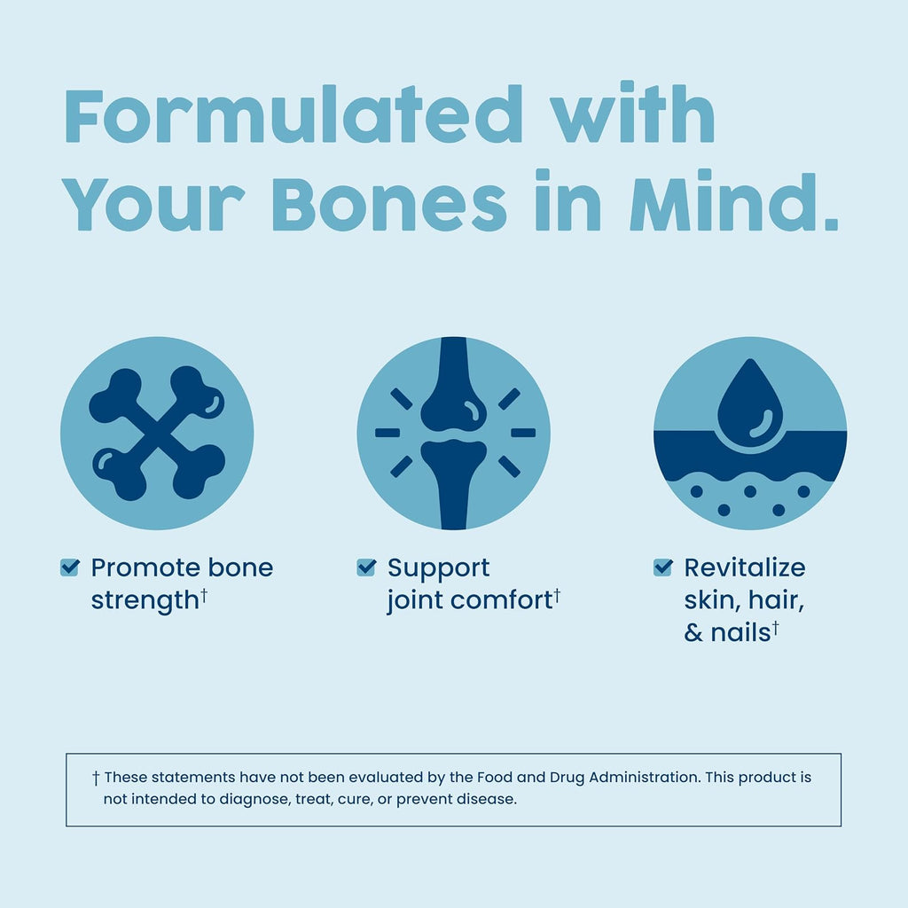 Natural collagen peptides for bone strength
