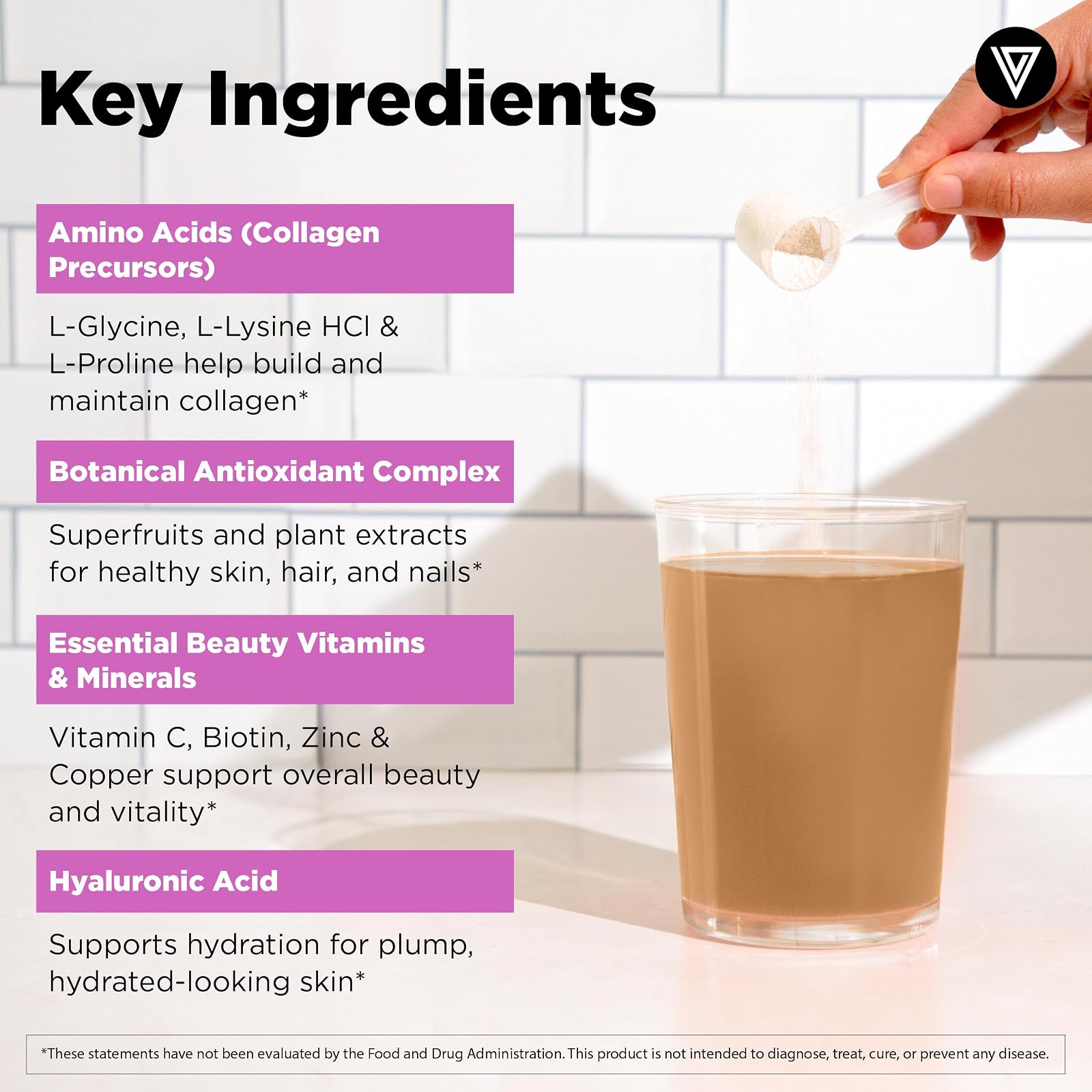 Natural collagen powder for glowing skin