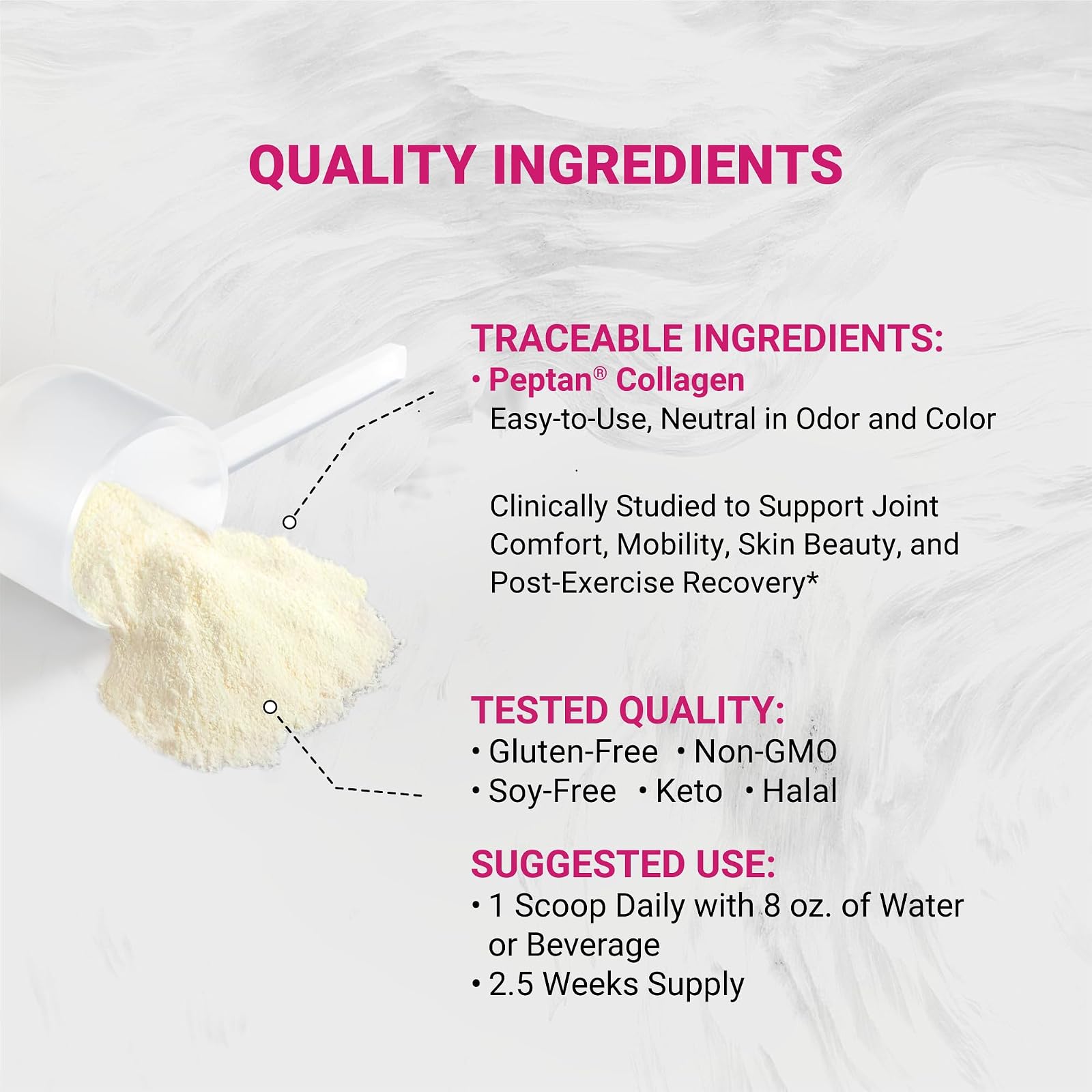 Natural collagen powder for skin health