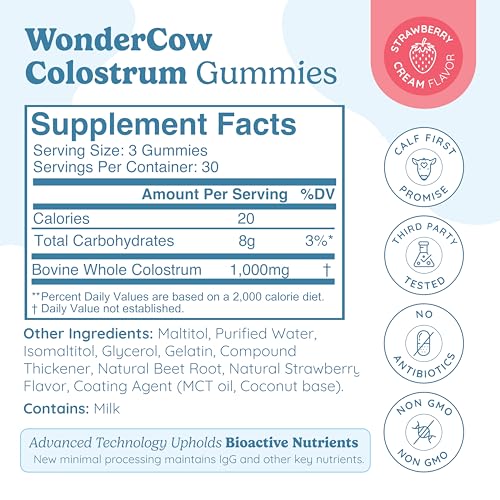 Natural colostrum gummies for kids