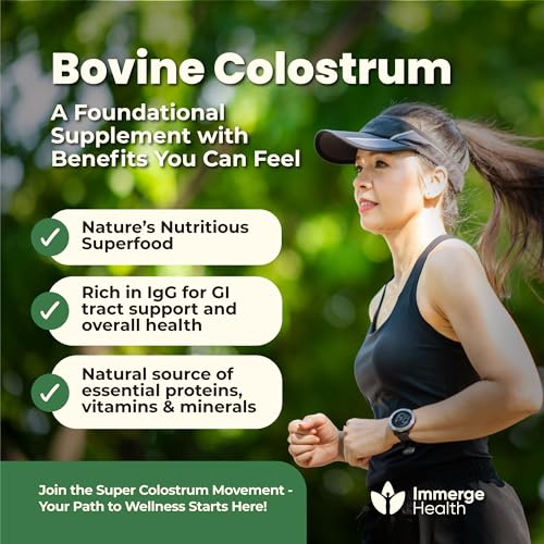 Natural colostrum powder for digestive health