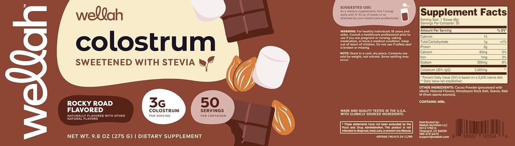 Natural colostrum powder for wellness