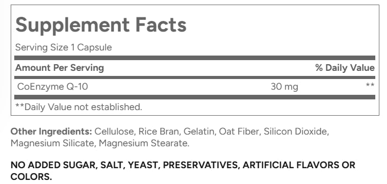natural CoQ10 for vitality