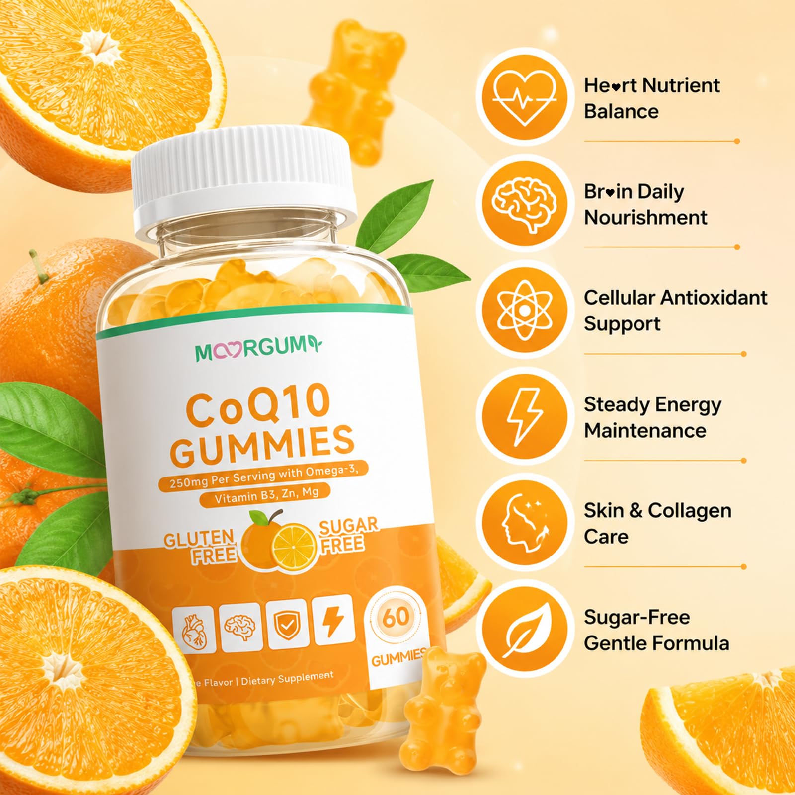 Natural CoQ10 gummies for wellness