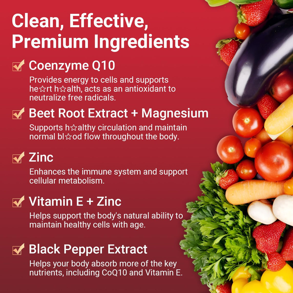 Natural CoQ10 supplement in gummy form
