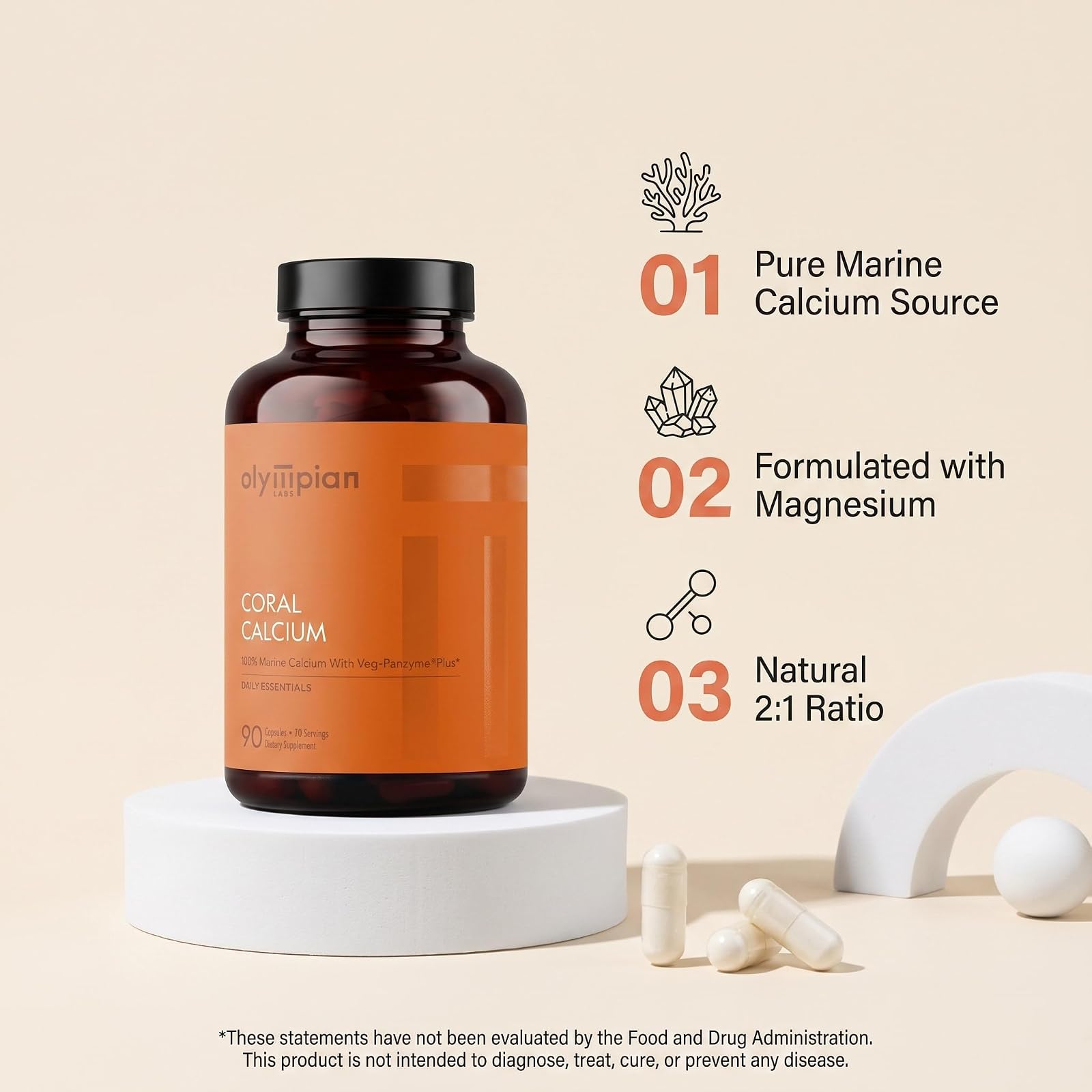 Natural coral calcium for optimal absorption