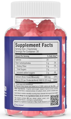 natural coral source calcium gummies