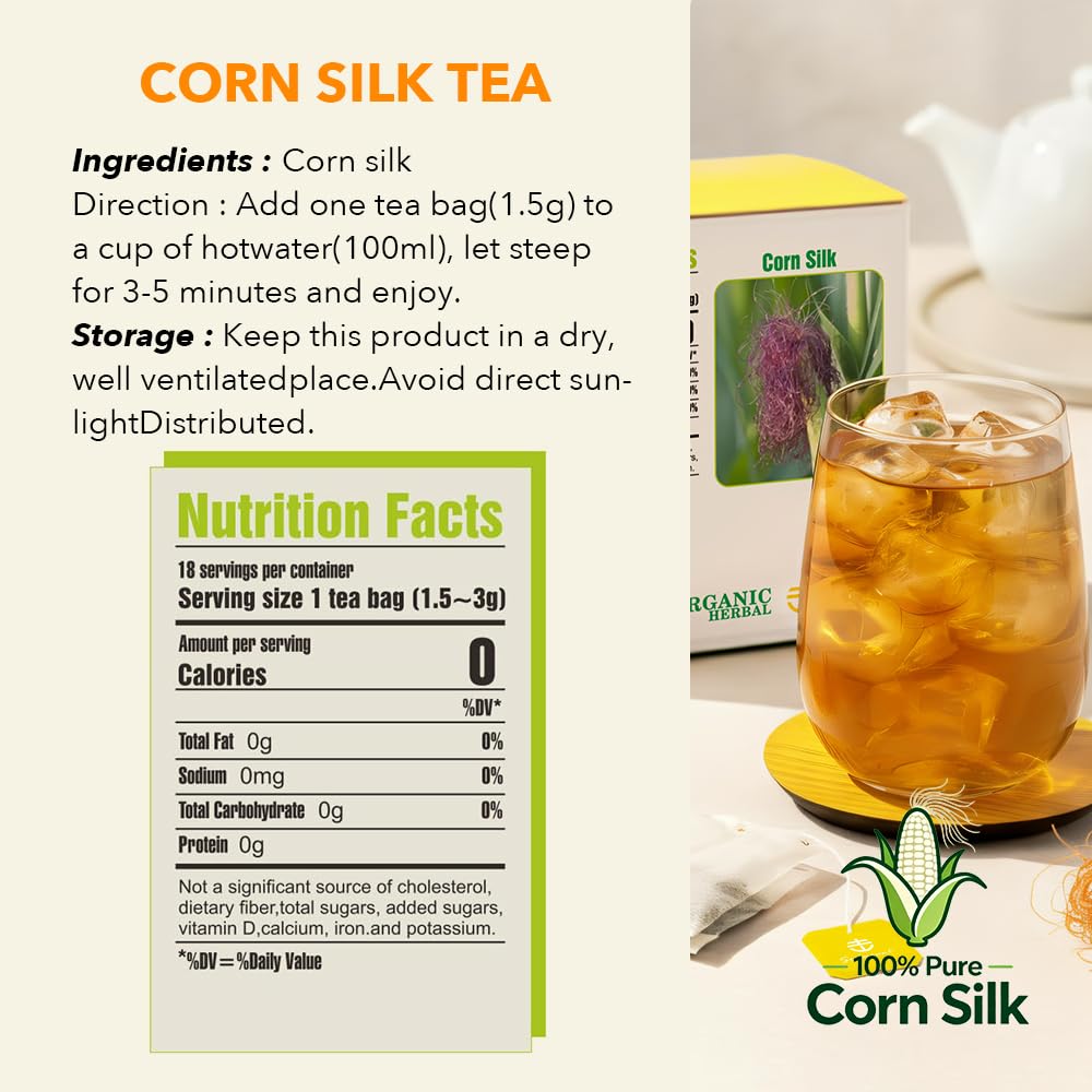 natural corn silk herbal infusion
