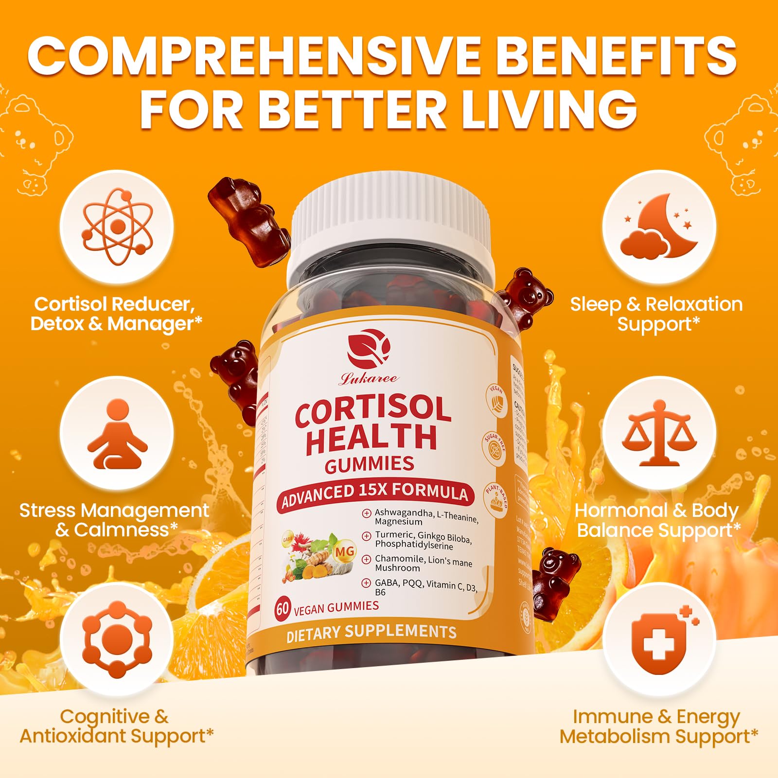 natural cortisol calm gummies for relaxation