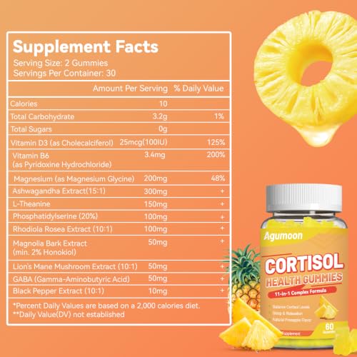 Natural cortisol support gummies