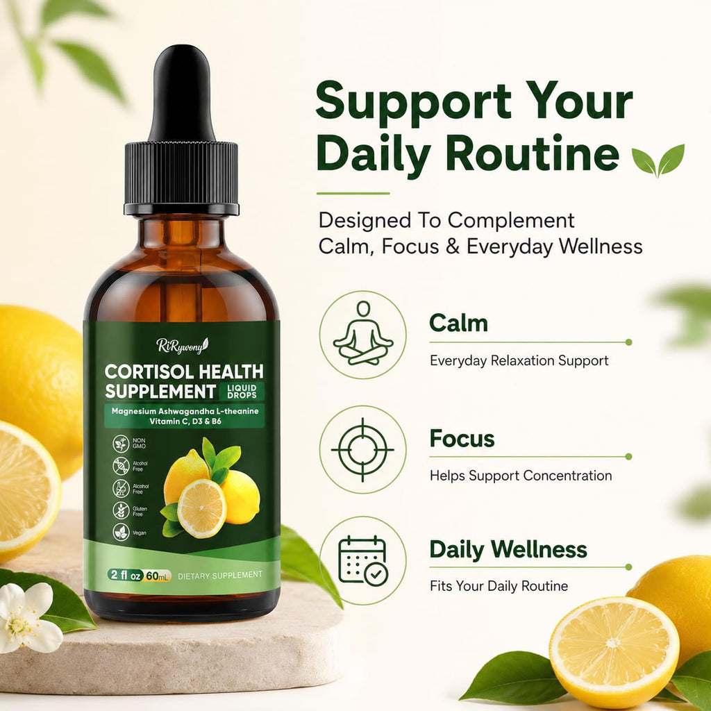 Natural cortisol support liquid drops