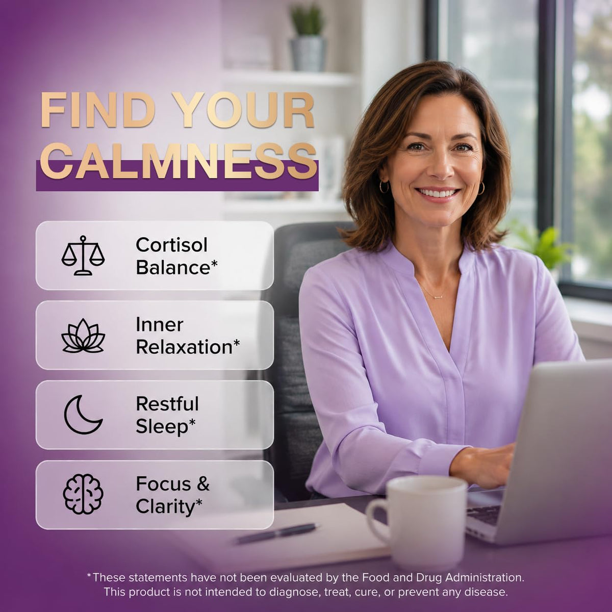 Natural cortisol support with gummies