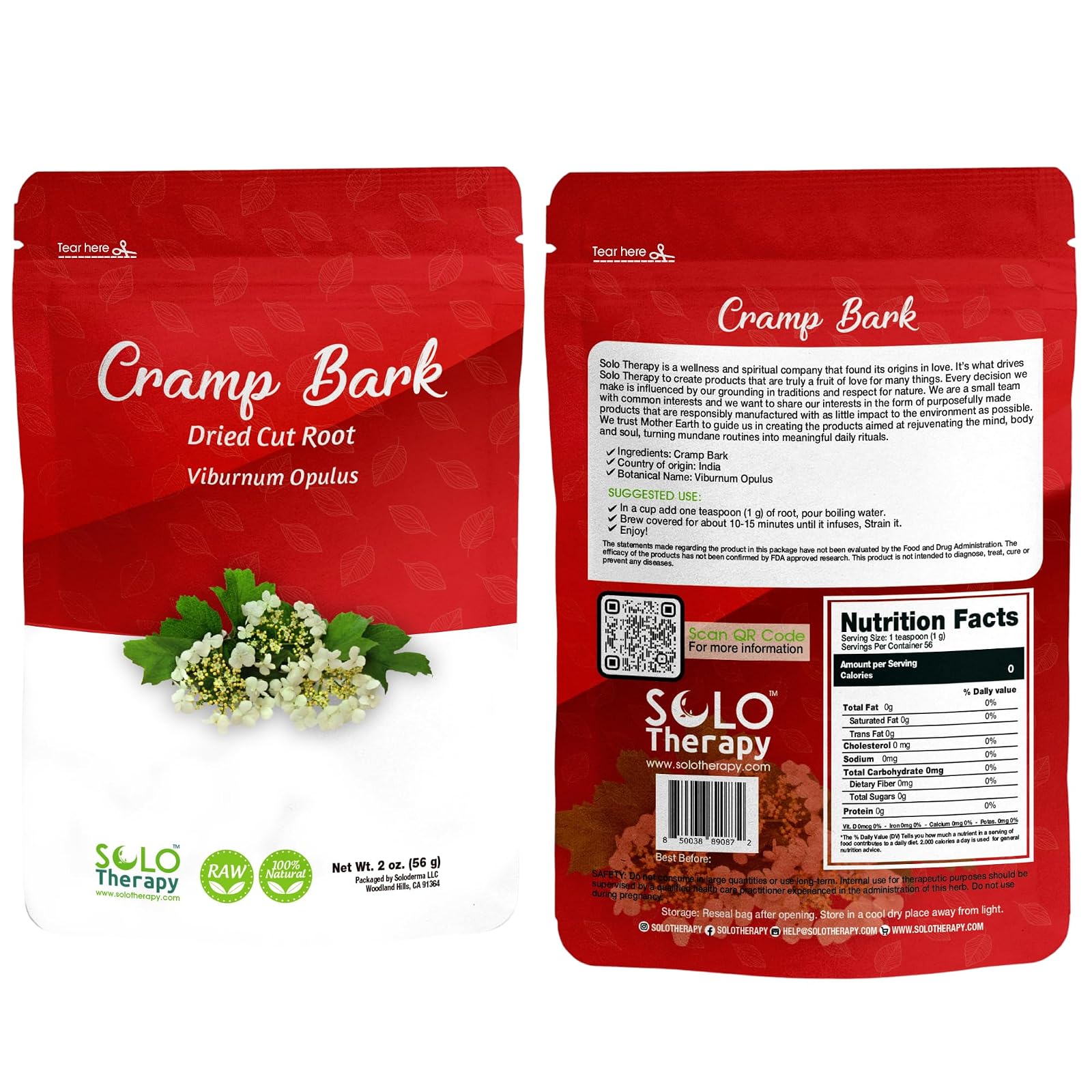 natural cramp bark herbal tea