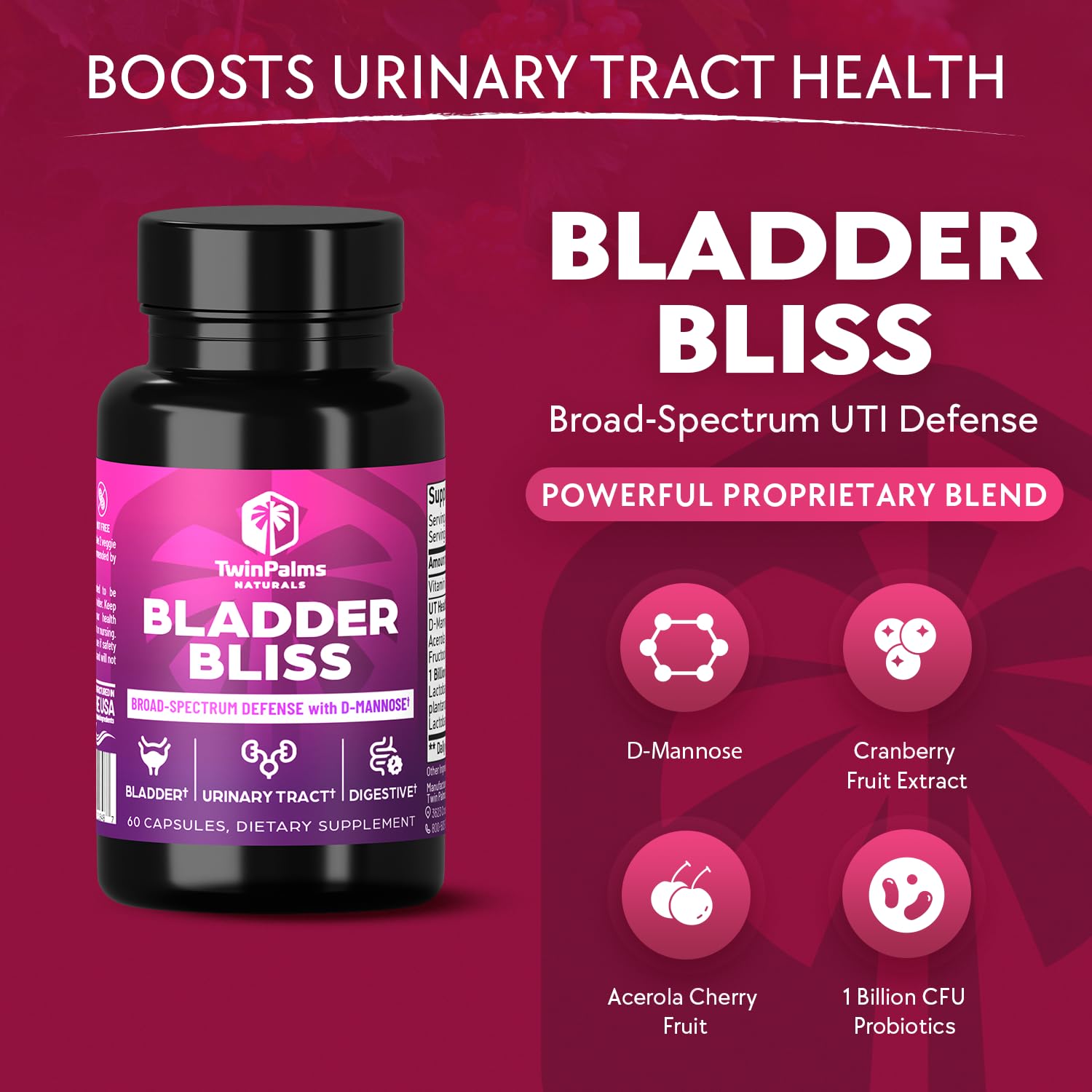 Natural cranberry capsules for wellness
