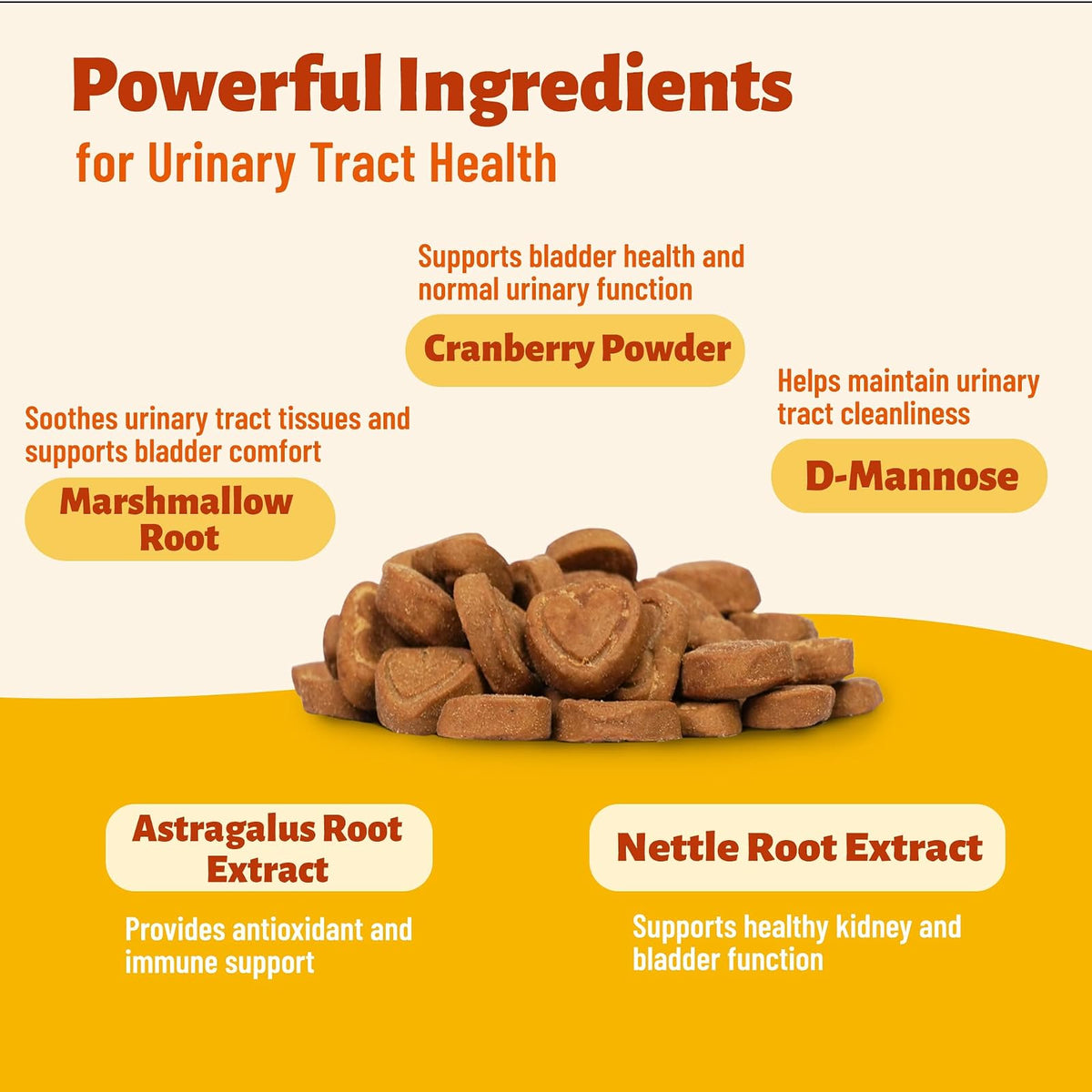 Natural cranberry dog chew treats