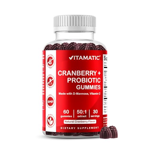 Natural cranberry flavor probiotic gummies