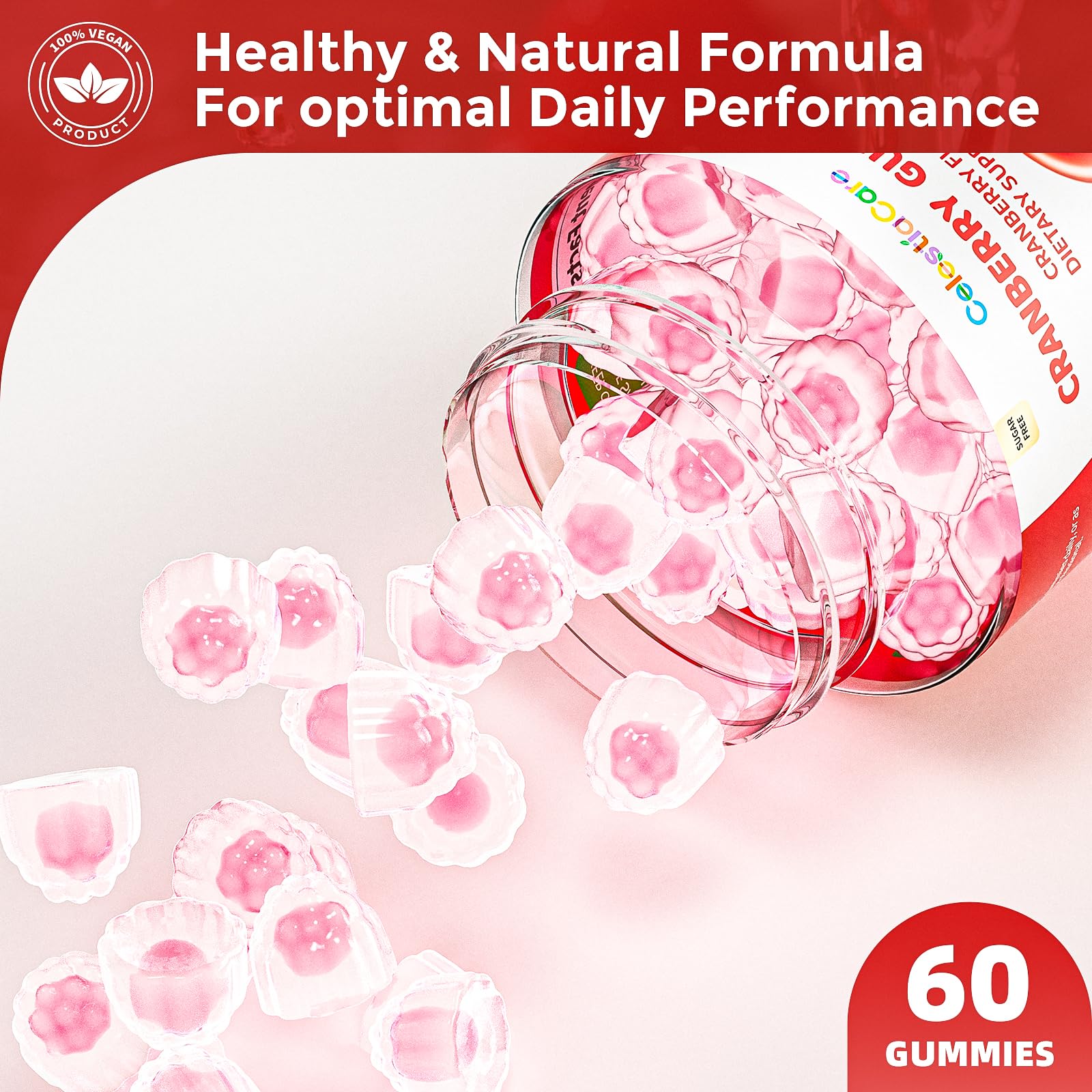 Natural cranberry gummy supplements