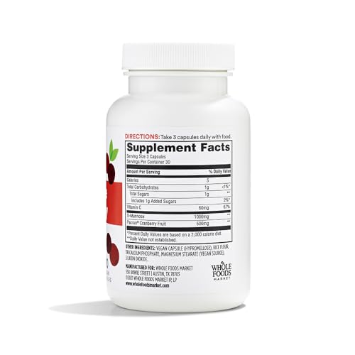 Natural cranberry health support capsules