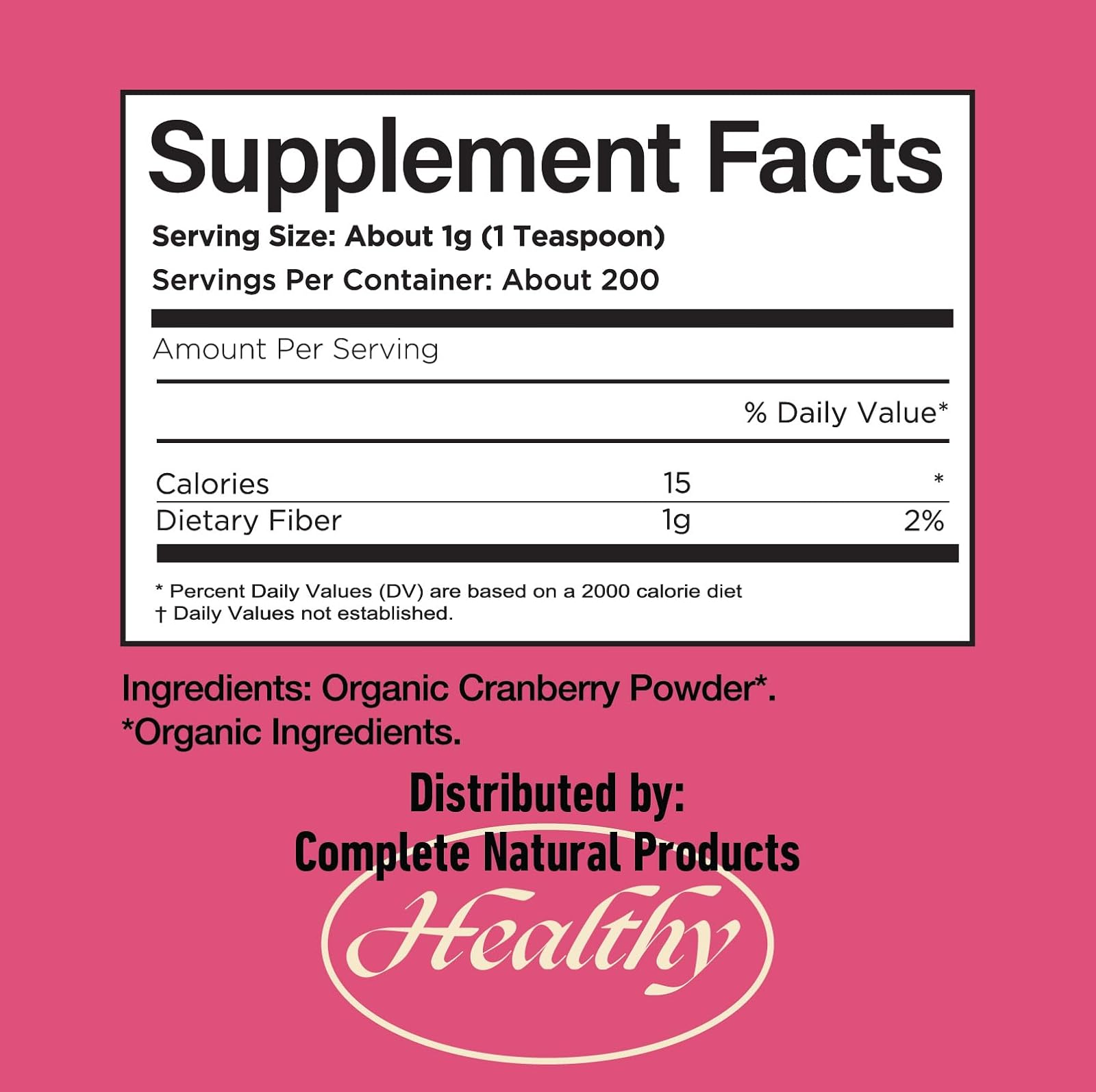natural cranberry powder for health