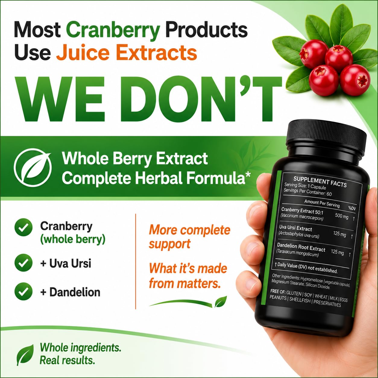 Natural cranberry supplement benefits