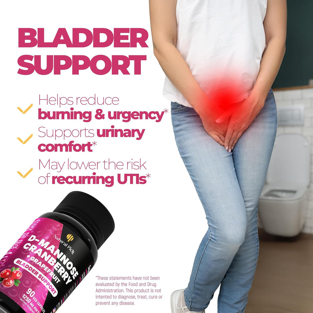 Natural cranberry supplement for bladder support