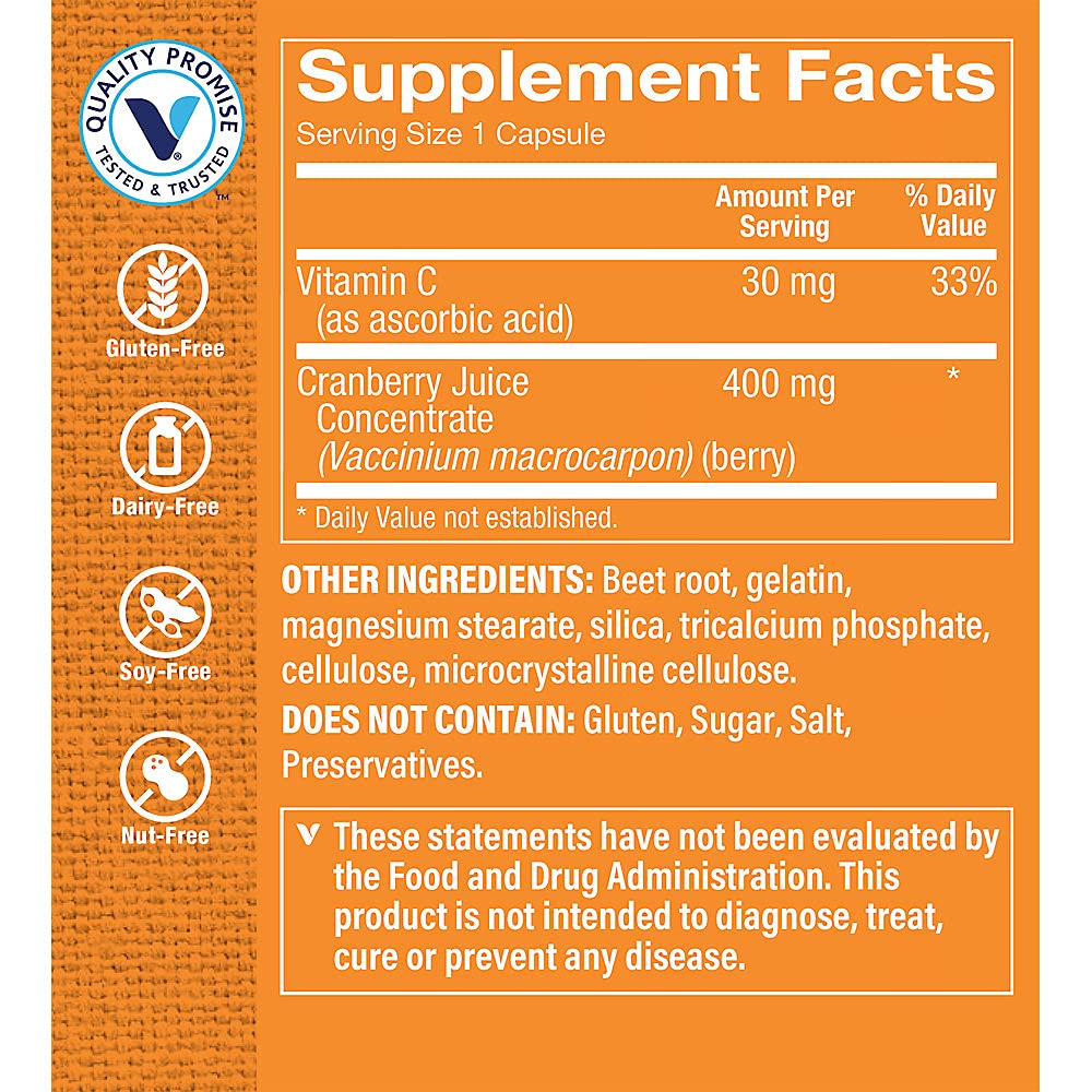 Natural cranberry supplement for health