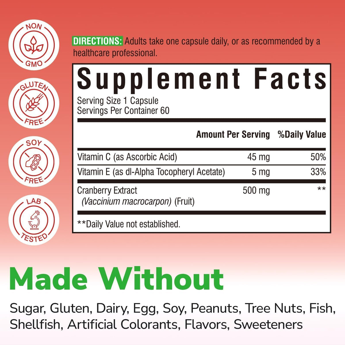 natural cranberry supplement for health