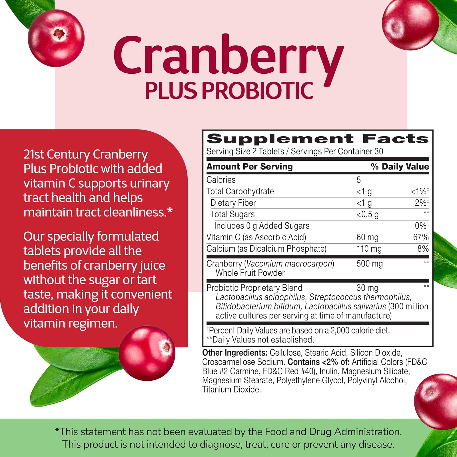 Natural cranberry supplement for health