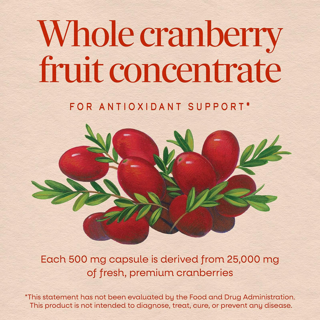 Natural cranberry supplement for urinary health