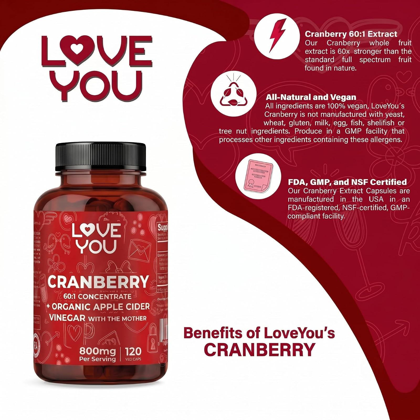Natural cranberry supplement for wellness