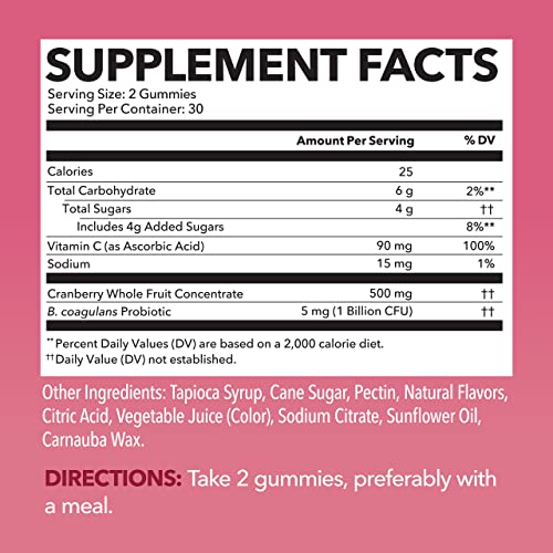 Natural cranberry supplement for women