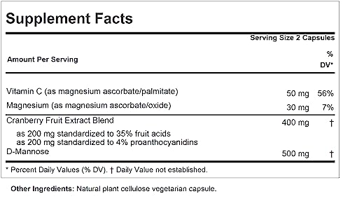 Natural cranberry supplement for women