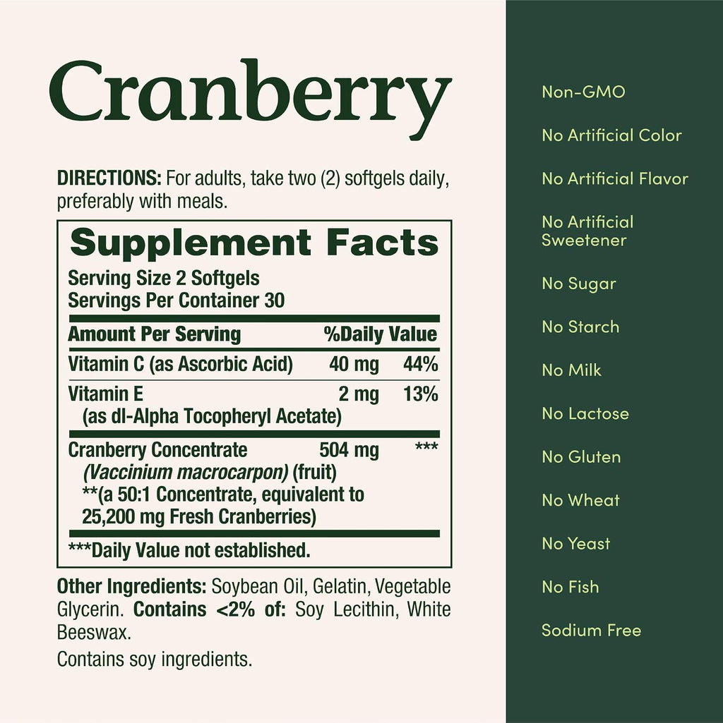 natural cranberry supplement for women