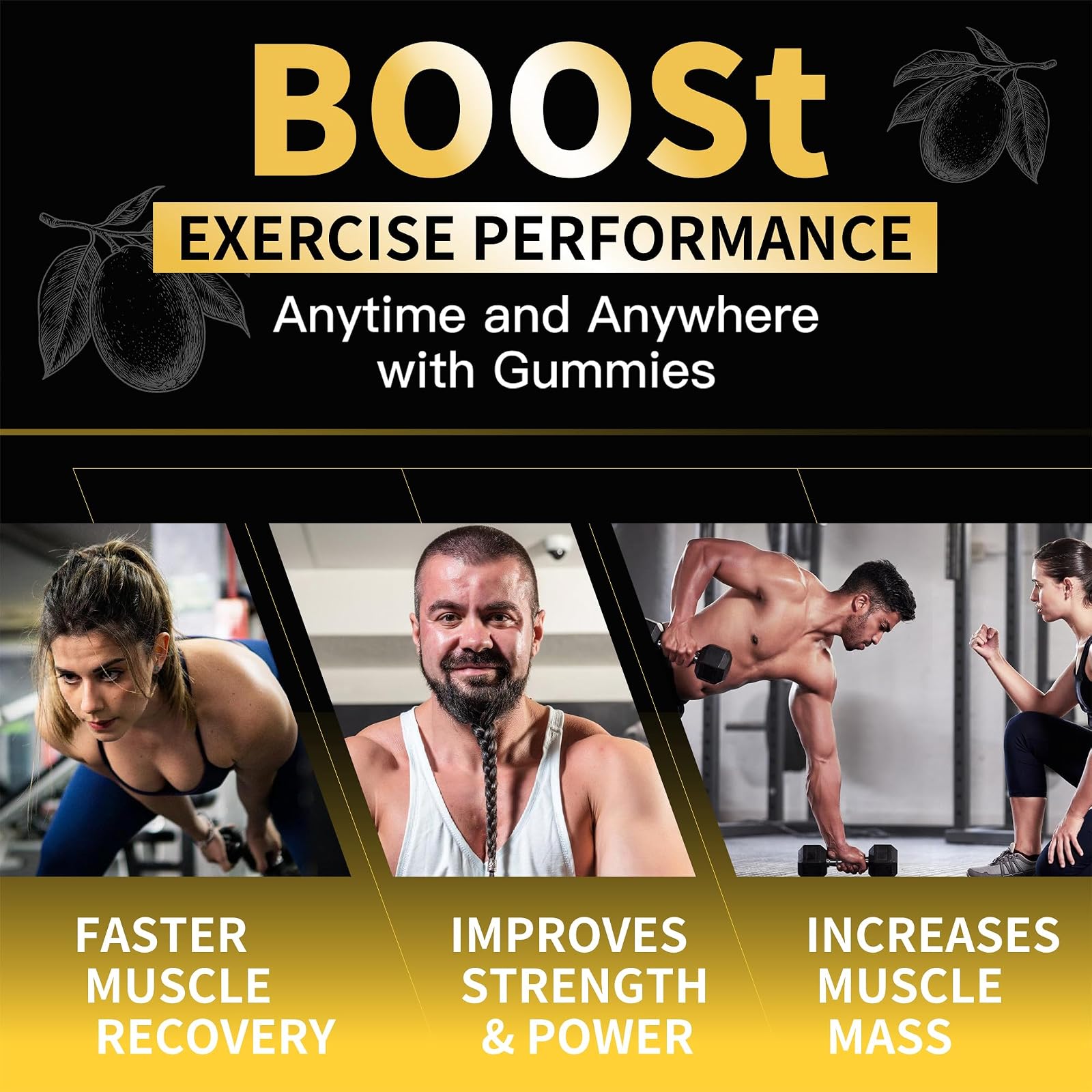 Natural creatine gummies for fitness enthusiasts