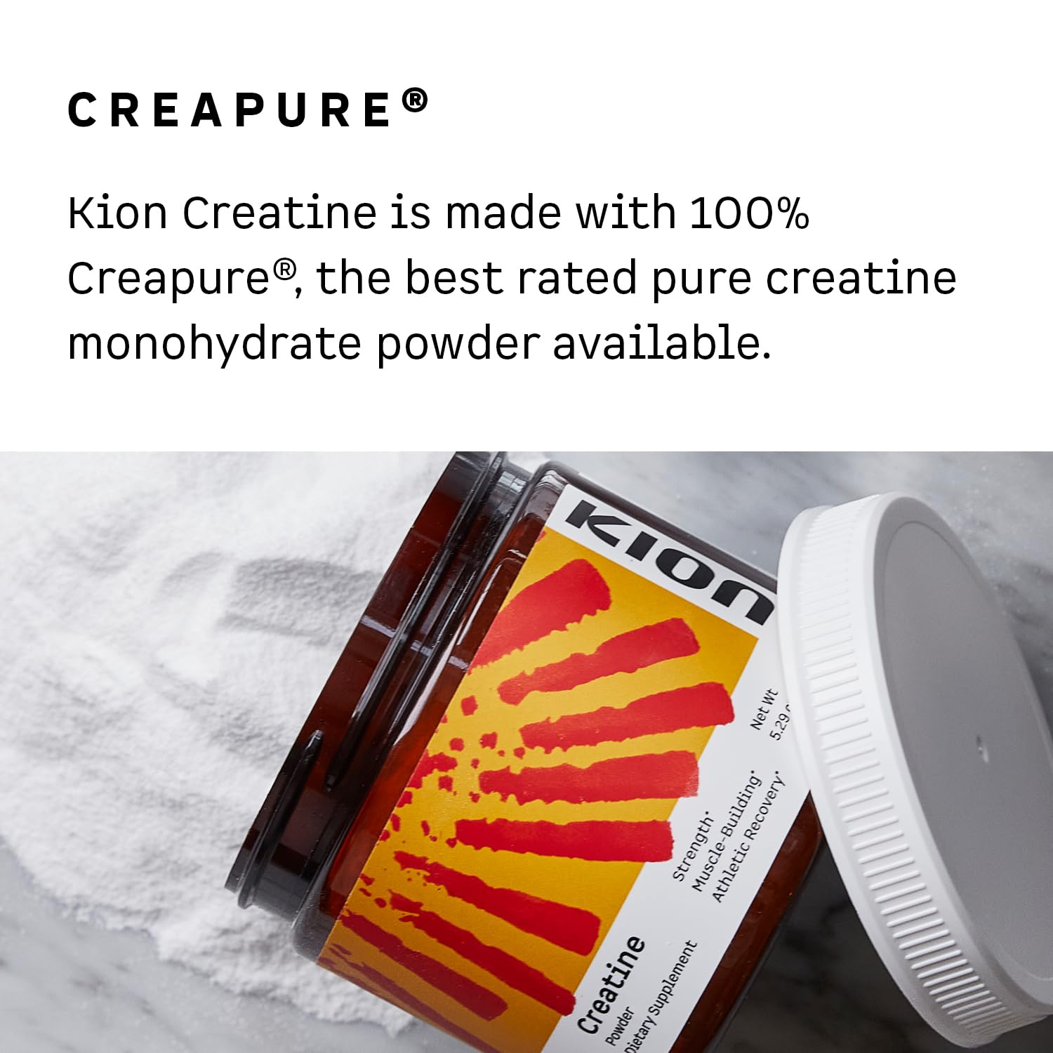 Natural creatine powder for workouts