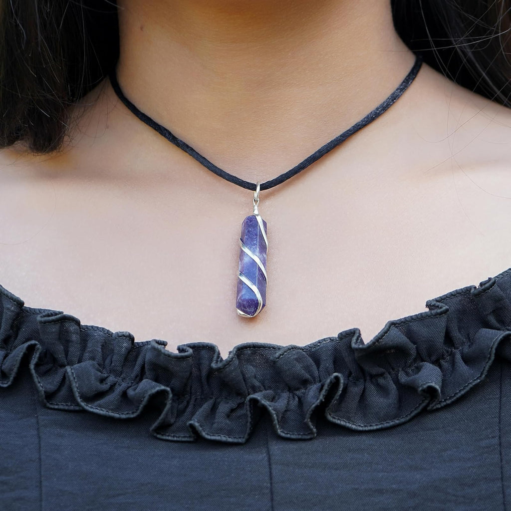 natural crystal necklace for hair skin
