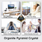 natural crystal pyramid decor